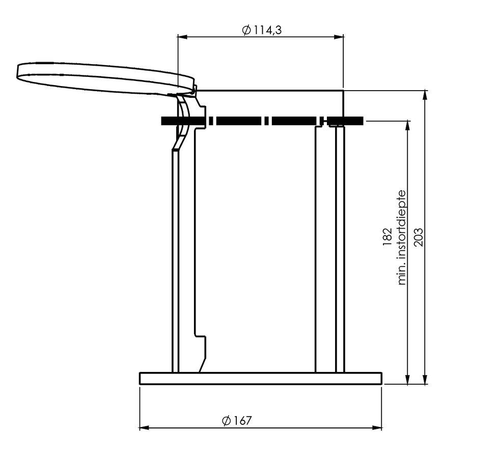 Built-In Concrete Socket for Swivel Davit Crane, Zinc Plated | Mennens ...