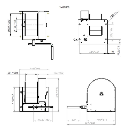 Marine C5M Hand Winch MR3000-5000 | Mennens Belgium