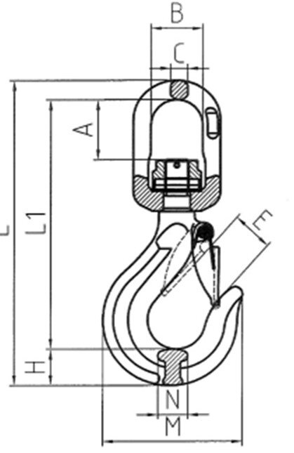 Sling Hook SHS-B POWERTEX Powder Painted | Mennens Belgium