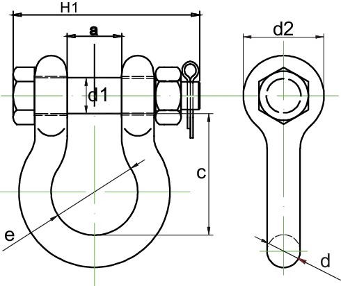 Bow Shackle POWERTEX PBSB | Mennens Belgium