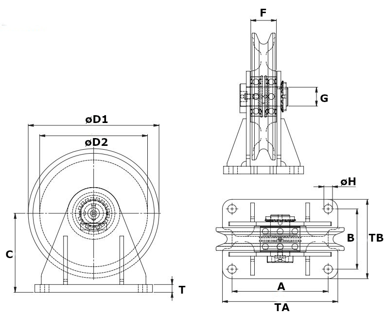 Vertical Directional Blocks Ropeblock VM | Mennens Belgium