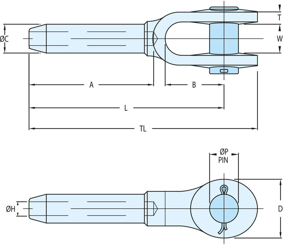 Swage Sockets Open Ropeblock VM | Mennens Belgium