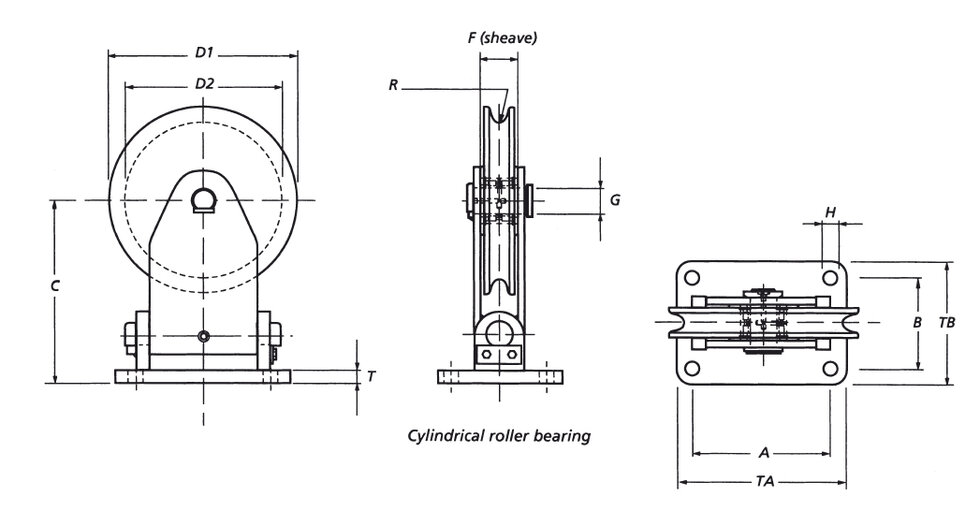 Swivel Directional Blocks Ropeblock VM | Mennens Belgium