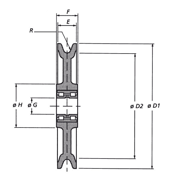 Sheave With Cylindrical Roller Bearings, Rigging | Mennens Belgium